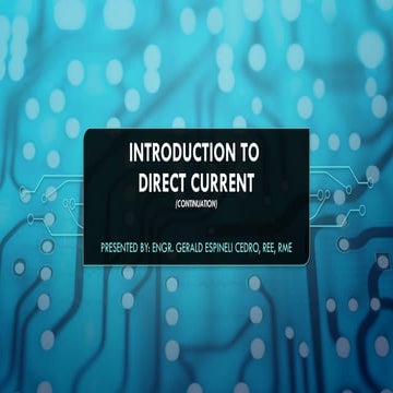 BEE - Chapter 1 (Introduction to DC - Continuation).pptx