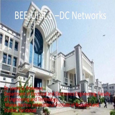 BEE-Unit 1 -DCnetworks.pdfvuvucug7g7v7v7vg7g7 | PDF