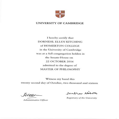 MPhil degree_Cambridge | PDF