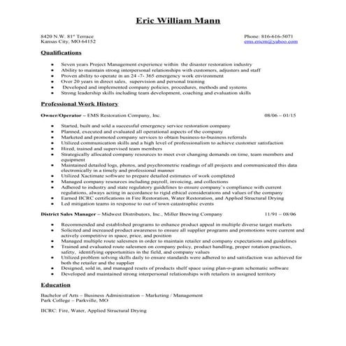 Rich Green Resume 2016 | DOC