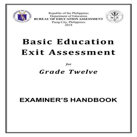 school deped 2023 NCAE EXAMINER'S HANDBOOK.pdf
