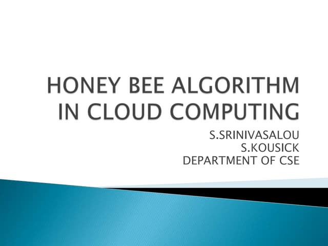 Bee Algorithm Ppt