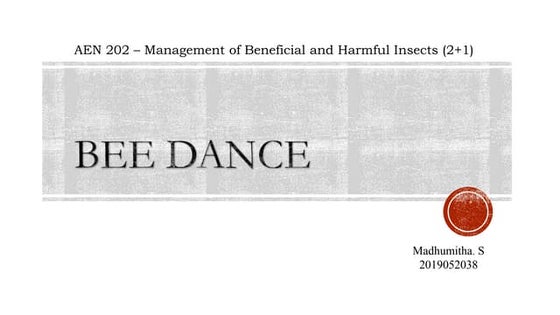 Dance language honeybee | PPTX