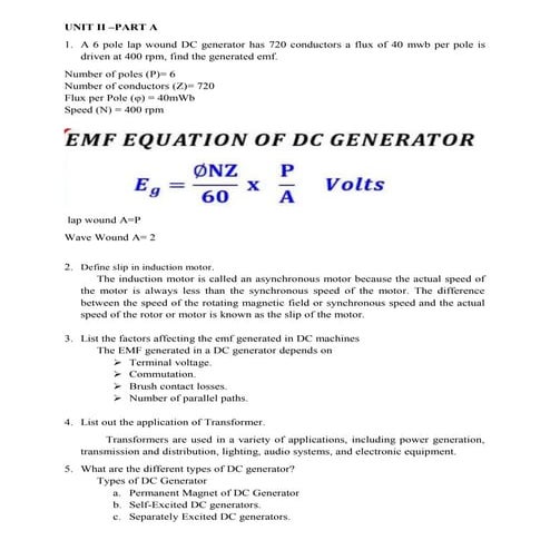 BE3251-Basic Electrical and Electronics engineering Important Questions- Anna University ...