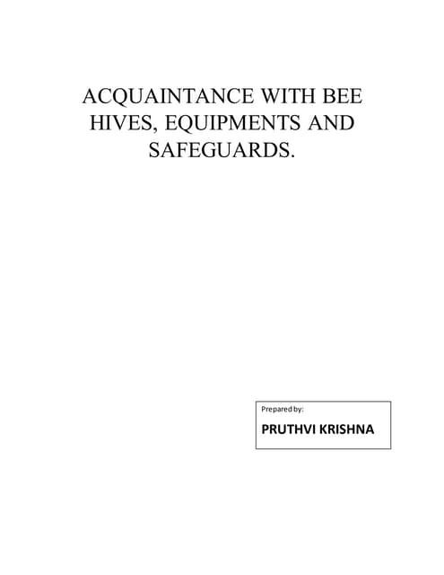 Modern method of apiculture - Apiculture - Beekeeping | PDF ...