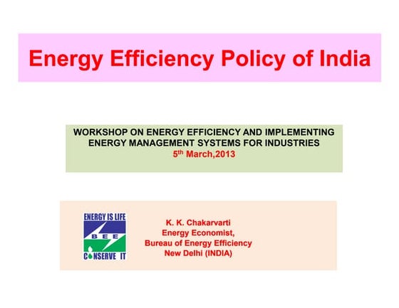 Bureau Energy Efficiency Ppt