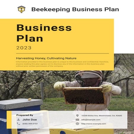 Beekeeping Business Plan Example | Upmetrics | PDF
