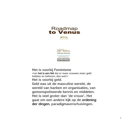 Beeld Roadmap to Venus | PPT