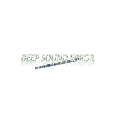 Beep sound | PPTX