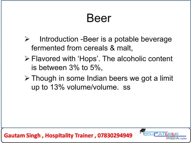 Basics of Beer | PPT