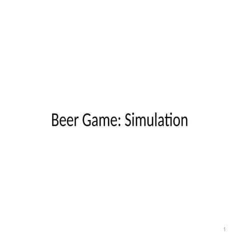 Beer Game education project and case study | PPT