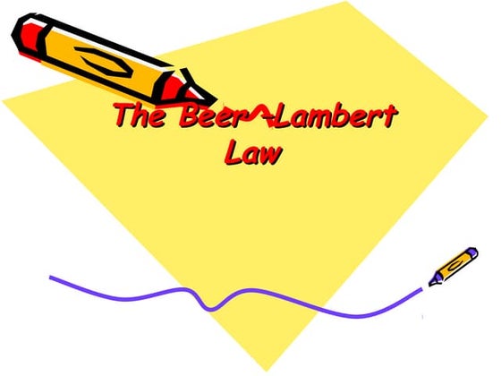 Beer lambert Law | PPT