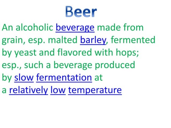 Beer production ppt | PPT
