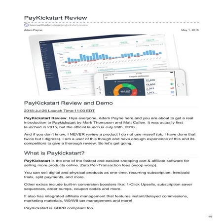 PayKickstart review | PDF
