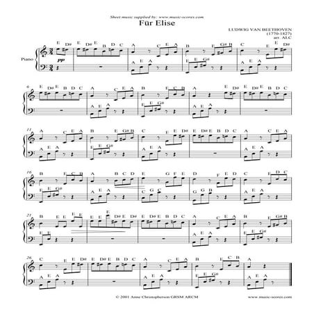 Beethoven fur elise_easy_piano | PDF