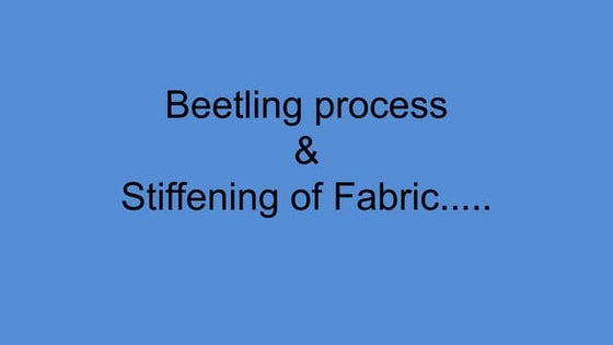 Soil release finish | PPT