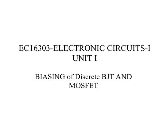 BJT Input and Output Characteristics in Common-Base Configuration | PPTX