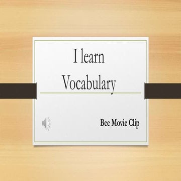Bee vocabulary | PPTX