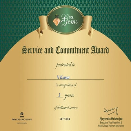 Service & Commitment Award | PPT