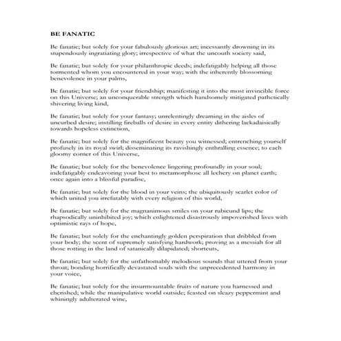 Be Fanatic | DOC