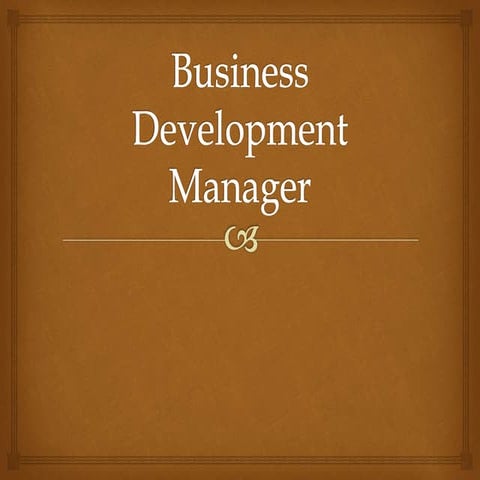 Business Development Manager | PPTX