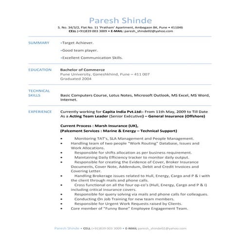 Paresh Resume 1 | DOC