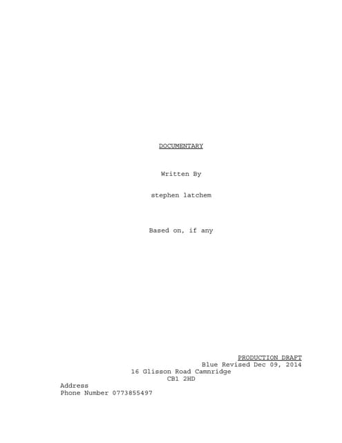 Two column documentary script | DOCX