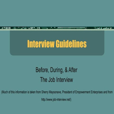Before, During, and After a Job Interview.ppt