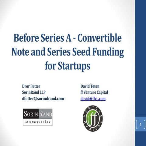 Before Series A - Convertible Note and Series Seed Funding for Startups ...