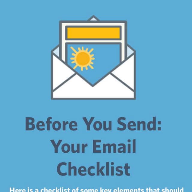 Before You Send: Your Email Checklist | PDF