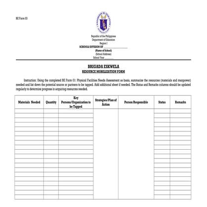BE Form 3 - RESOURCE MOBILIZATION FORM.doc