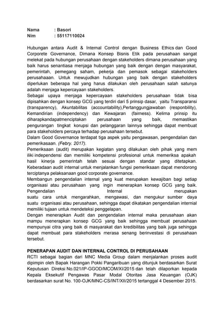(Pert 1) bab 6 tujuan dan tanggung jawab audit | DOCX