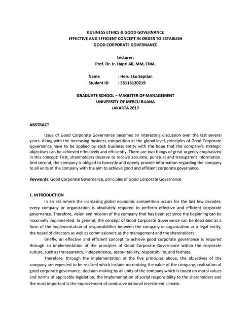 GOOD GOVERNANCE-PRINCIPLES | PPTX