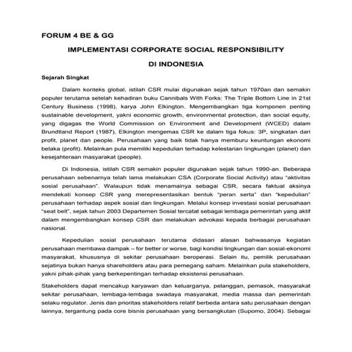 Presentasi CSR | PPT