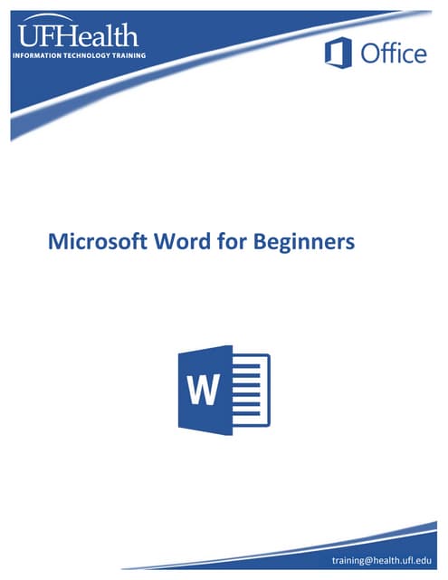 Microsoft word for beginners | PPTX | Desktop Publishing | Computer ...