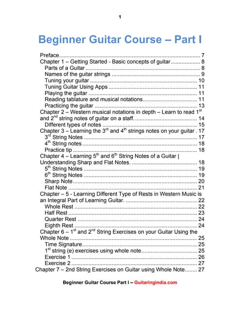 Guitar lesson for beginners | PPT