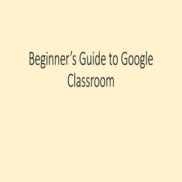 Google classroom tutorial | PDF