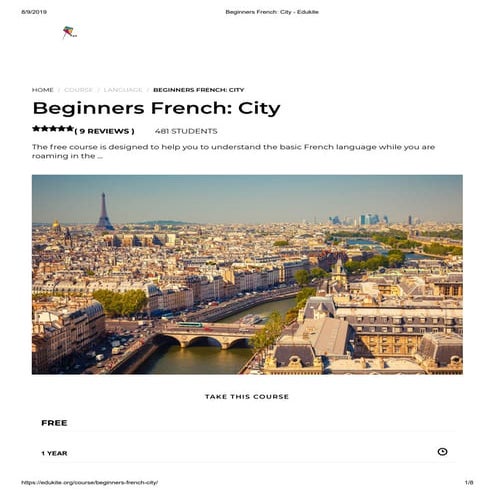 Beginners French_ City - Edukite | PDF