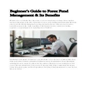 Beginner’s Guide to Forex Fund Management & Its Benefits | PDF