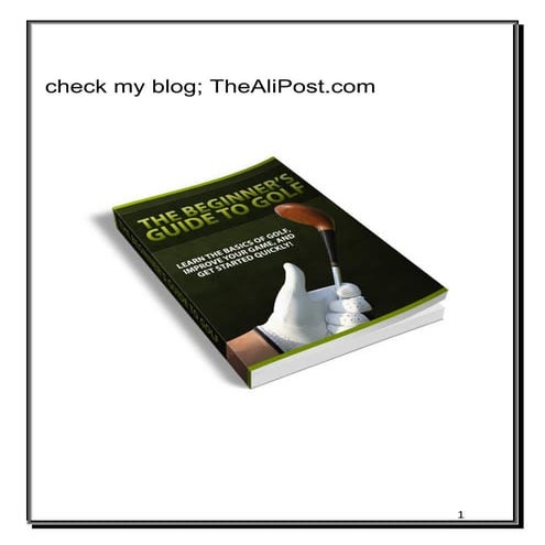 Beginners guide to golf | PDF