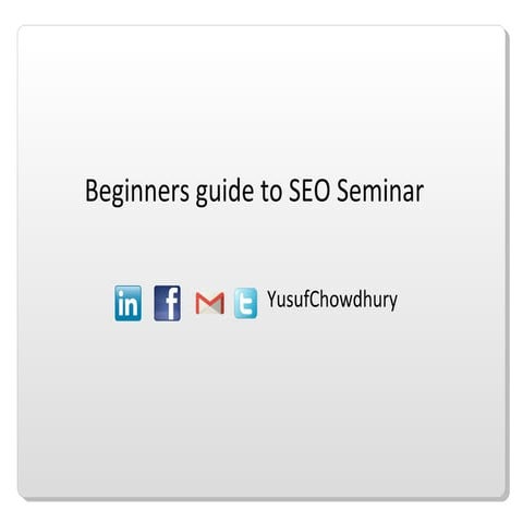 Search Engine Optimization Tutorial