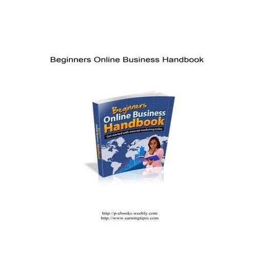 Beginners online business handbook | PDF