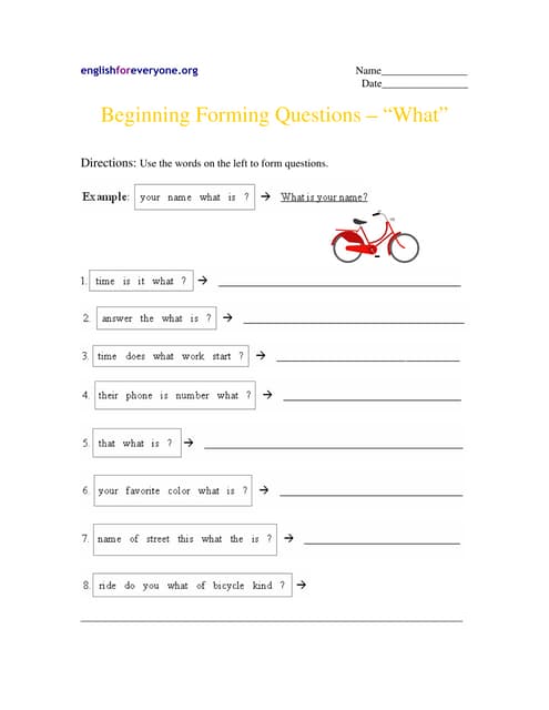 Beginning forming questions do | PDF