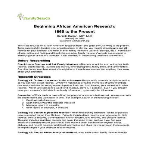 Getting Started Tracing Your Family History | PPT