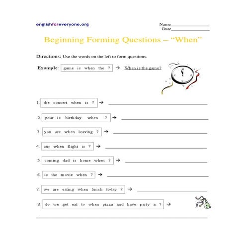 Beginning forming questions when | PDF