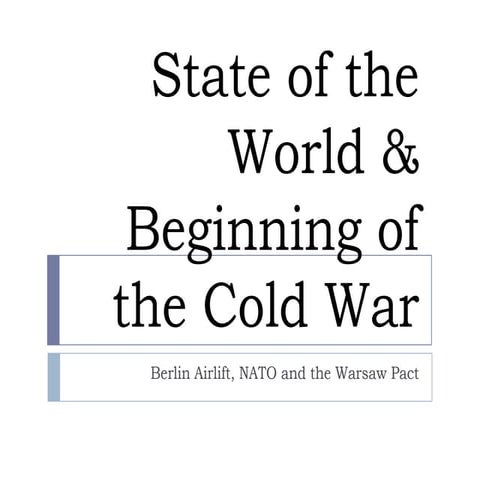 Beginning of the cold war | PPTX