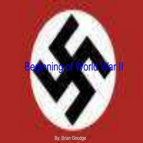 Beginning of world war ii | PPT