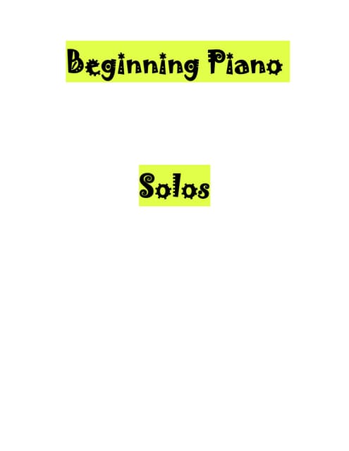Piano By Number Sheet Music | PDF