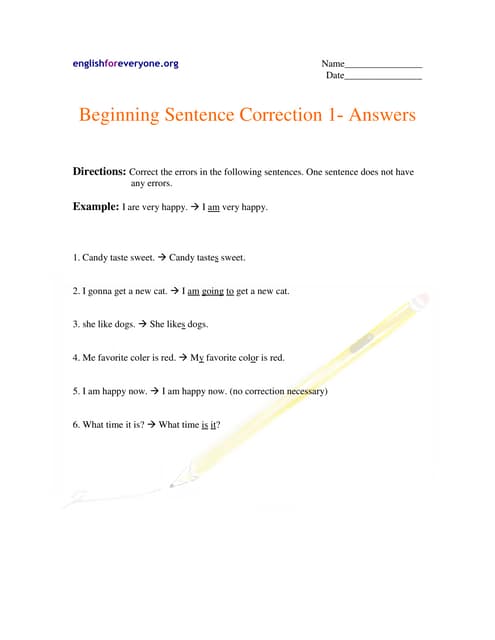 Run on Sentence | PDF