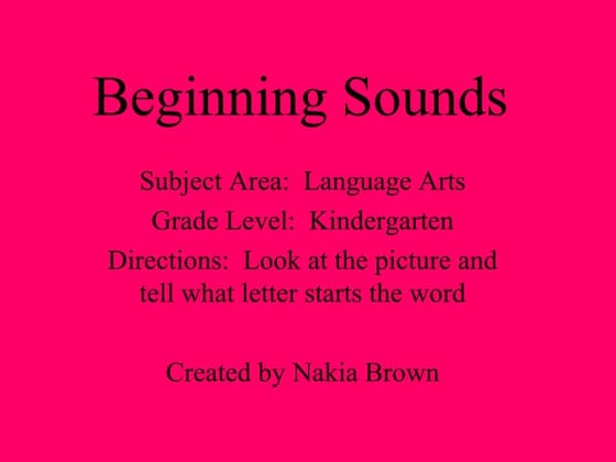 Beginning Sounds: LETTER M | PPTX